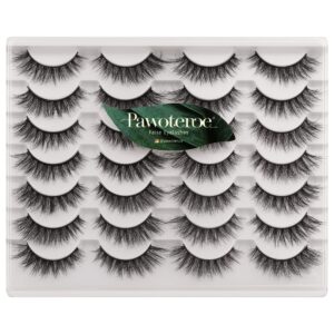 False Eyelashes 15mm Lashes Natural Look 3D Mink Lashes Pack Small Short Cat Eye Lashes Wispy Fluffy Light Volume Fake Eyelashes 14 Pairs Pack