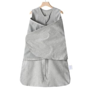 Ftikvo Swaddle-Blanket Baby Girl & Boy Swaddles Newborn Infant Transition Safe Wrap Blankets Breathable (Grey, 3-6 Month)