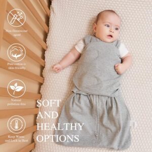 Ftikvo Swaddle-Blanket Baby Girl & Boy Swaddles Newborn Infant Transition Safe Wrap Blankets Breathable (Grey, 3-6 Month)