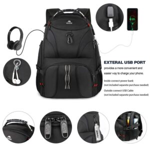 MATEIN Lunch Backpack for Men, 17 Inch Travel Laptop Insulated Cooler Bag box Rucksack with USB Charging Port, Extra Large Water Resistant College Work Computer Daypack