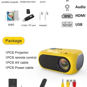 Dayu.p Mini Projector, Portable Projector for Cartoon, Movie Projector, Kids Gift, LED Pico Video Projector for Home Theater Movie Projector with HDMI USB TV AV Interfaces and Remote Control