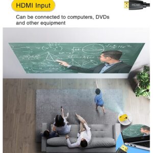 Dayu.p Mini Projector, Portable Projector for Cartoon, Movie Projector, Kids Gift, LED Pico Video Projector for Home Theater Movie Projector with HDMI USB TV AV Interfaces and Remote Control