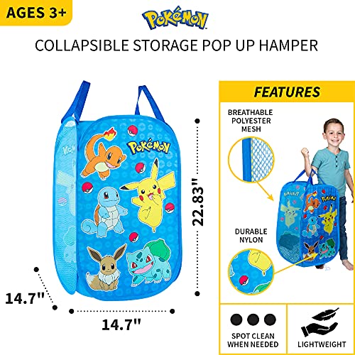 Franco Kids Room Collapsible Storage Bin Pop Up Hamper, One Size, Pokemon