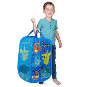 franco kids room collapsible storage bin pop up hamper, one size, pokemon