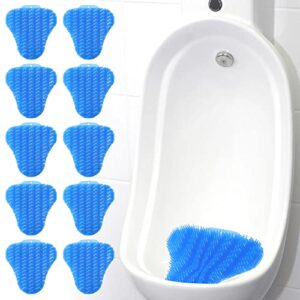 houseables urinal screens deodorizer, screen cake sanitizer, pee splash guard, 10 pack, 6.25inches x 6.5inches, blue, scented, eva, toilet deoderizer, urinals freshener shield, urine anti-splash mat