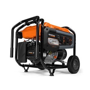 generac 7676 gp8000e 8,000-watt gas-powered portable generator - electric start with cosense - powerrush advanced technology - reliable power for emergencies and recreation - carb compliant