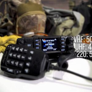 AnyTone AT-D578UVIII Plus Tri-Band DMR Mobile Radio - 50W VHF/45W UHF with Air Band, APRS Location Data RX/TX, Bluetooth Audio, Loud Speaker and Step-by-Step Course Included