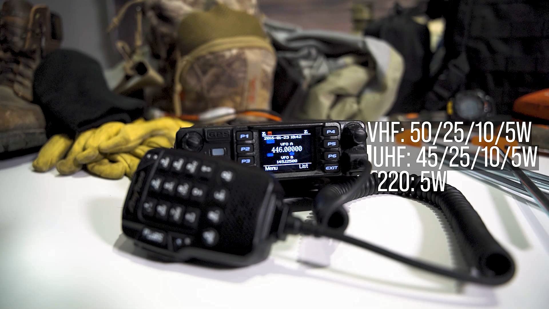 AnyTone AT-D578UVIII Plus Tri-Band DMR Mobile Radio - 50W VHF/45W UHF with Air Band, APRS Location Data RX/TX, Bluetooth Audio, Loud Speaker and Step-by-Step Course Included