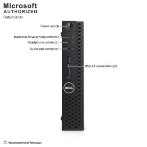 Dell Optiplex 3060 Micro Desktop - 8th Gen Intel Core i3-8100T Quad-Core 3.10 GHz, 8GB DDR4 Memory, 192GB SSD + 500GB Hard Drive, Intel UHD Graphics 630, WiFi, Windows 10 Pro (Renewed)