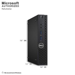 Dell Optiplex 3060 Micro Desktop - 8th Gen Intel Core i3-8100T Quad-Core 3.10 GHz, 8GB DDR4 Memory, 192GB SSD + 500GB Hard Drive, Intel UHD Graphics 630, WiFi, Windows 10 Pro (Renewed)