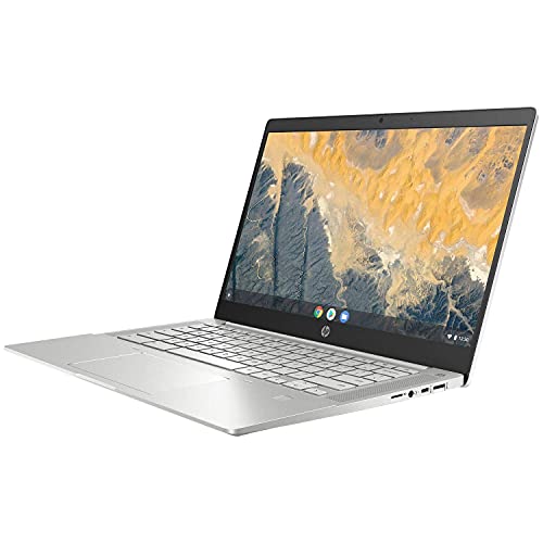 HP 14" Pro c640 Chromebook, Intel Core i7-10610U Quad-Core, 16GB DDR4 RAM, 128GB eMMC Flash Storage, Pike Silver (190G5UT#ABA) (Renewed)