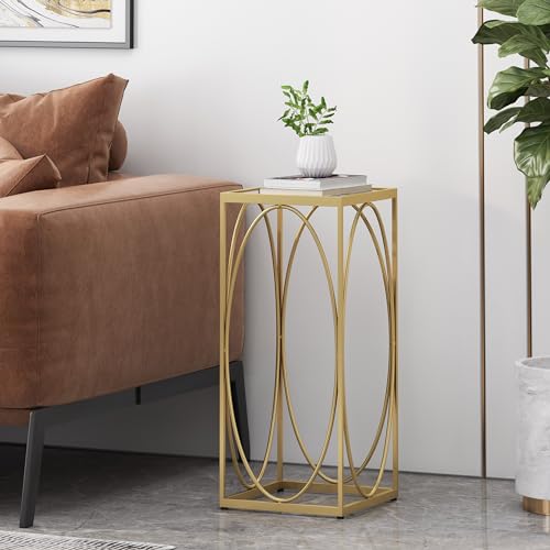 Christopher Knight Home Bennion End Table, Champagne Gold + Clear