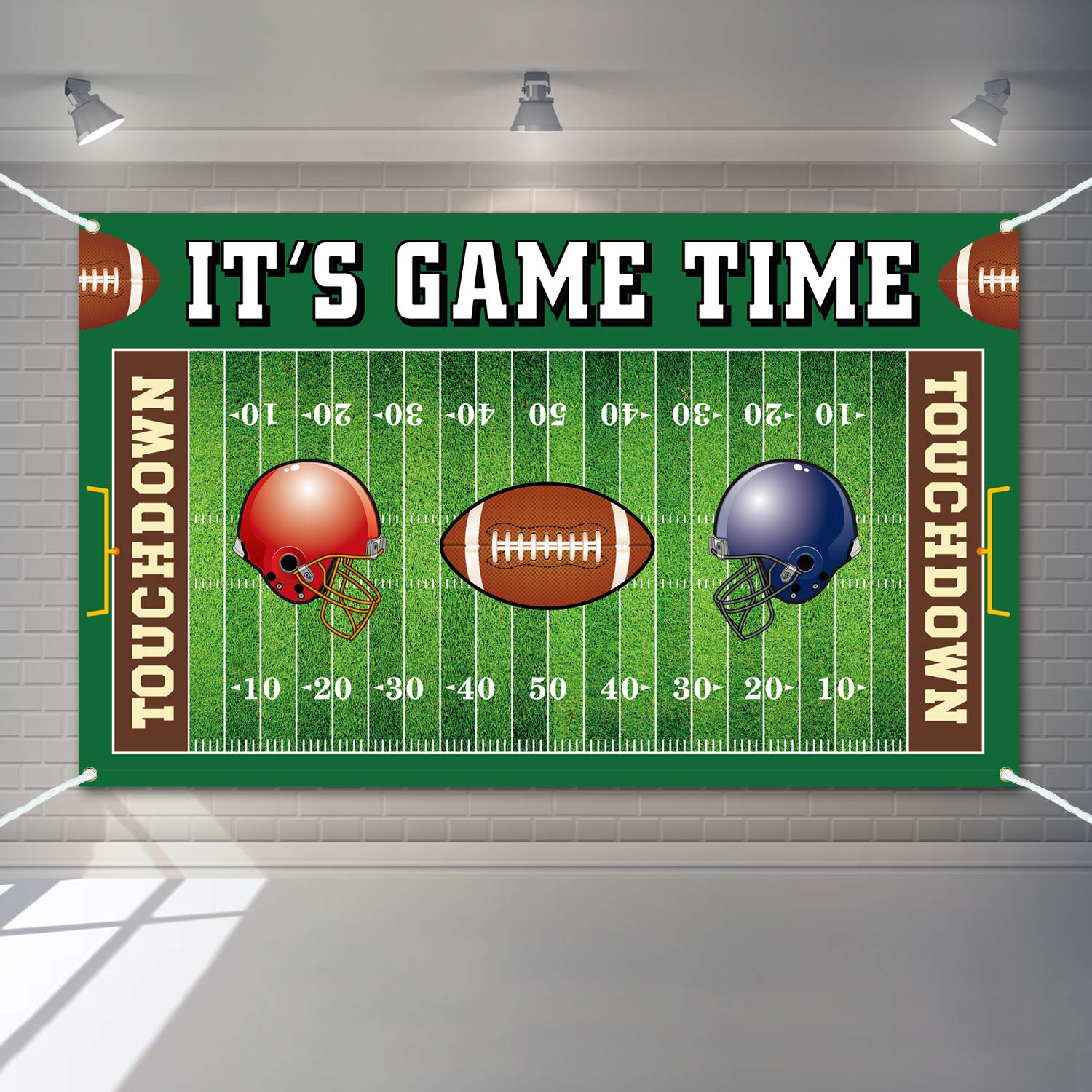 Football Field Backdrop Decoration for Football Themed Birthday Party Background Baby Shower Decor Photography Banner