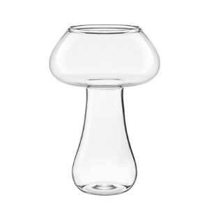 doitool mushroom glasses creative mushroom shaped cocktail glass glass goblet 280ml mushroom cocktail glass cup wine glasses for party novelty mushroom glasses drinking for bar home