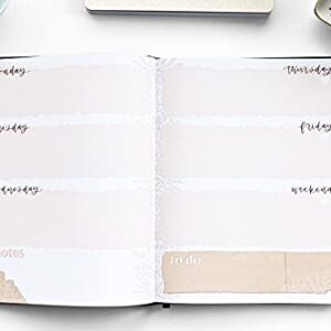 Weekly Planner - Cute Dot Bullet Paper Planner Notebooks and Journal for Women by June and Lucy: Undated 12 Month Dot Grid Appointment Planner, Calendar & Personal Organizer for Women