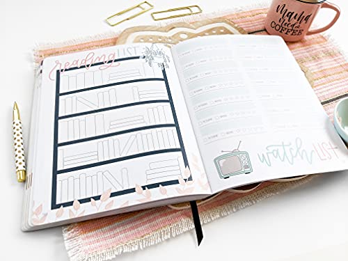 Weekly Planner - Cute Dot Bullet Paper Planner Notebooks and Journal for Women by June and Lucy: Undated 12 Month Dot Grid Appointment Planner, Calendar & Personal Organizer for Women