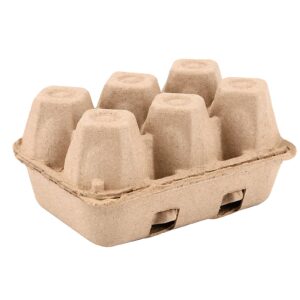 40 Pack 6 Count Egg Cartons, 6 Cell Pulp Fiber Egg Holders, Chicken Egg Holder Container Organizer