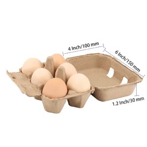 40 Pack 6 Count Egg Cartons, 6 Cell Pulp Fiber Egg Holders, Chicken Egg Holder Container Organizer