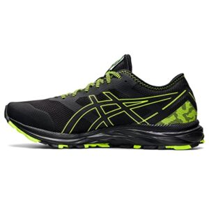 asics men's gel-excite trail running shoes, 11, black/hazard green