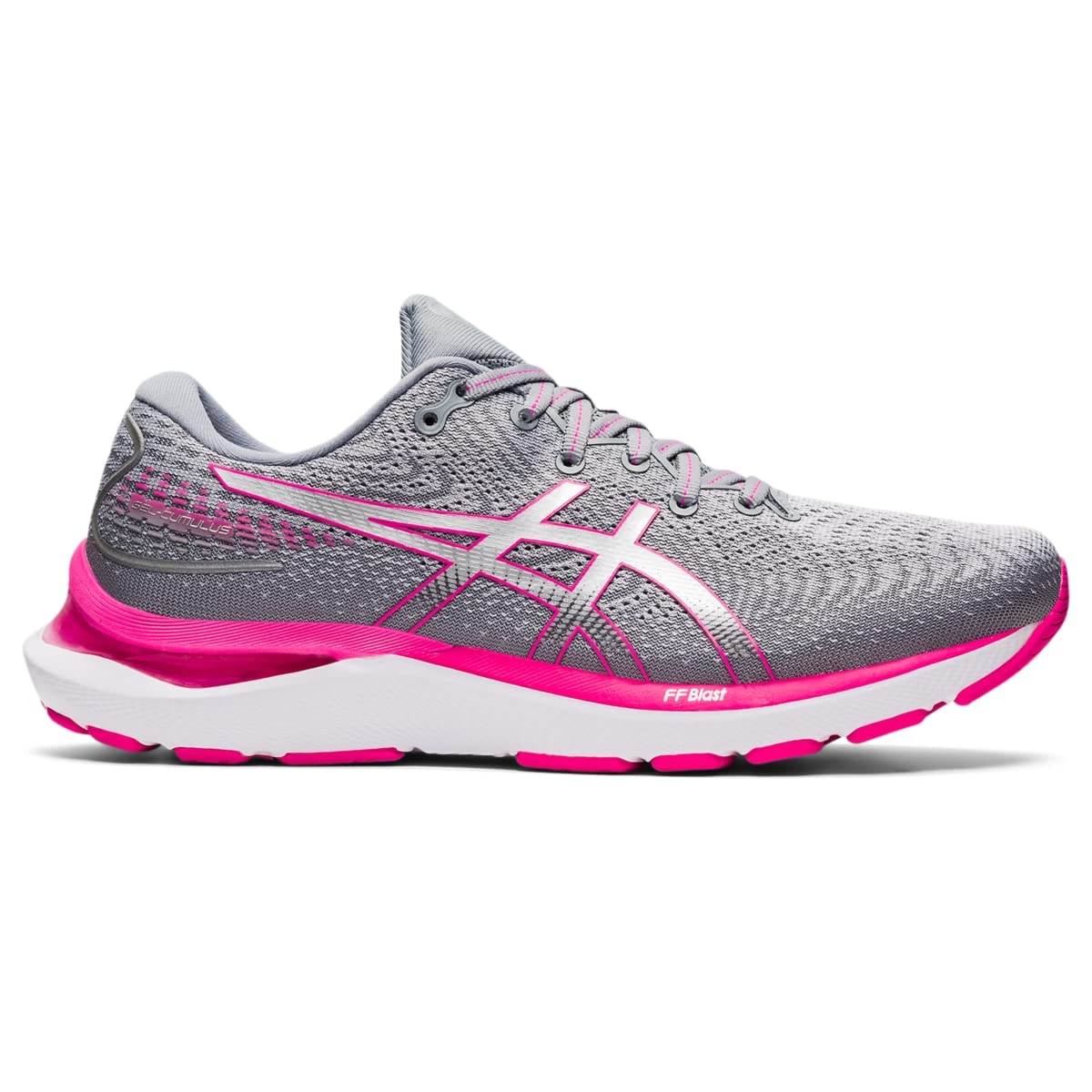 ASICS Women's Gel-Cumulus 24 Running Shoes, 7.5, Sheet Rock/Pink GLO