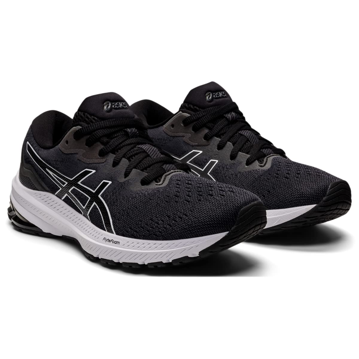 ASICS Women's GT-1000 11 Running Shoes, 8.5, Black/White