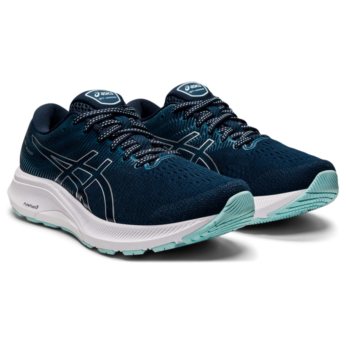 ASICS Women's GT-4000 3 Running Shoes, 7, French Blue/Pure Silver