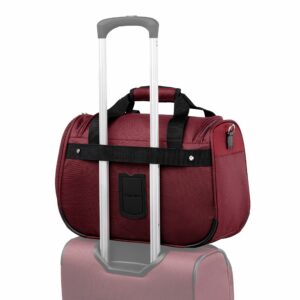 Travelpro Maxlite 5 Softside Lightweight Underseat Carry-On Travel Tote, Overnight Weekender Bag, Men and Women, Burgundy, 18-Inch