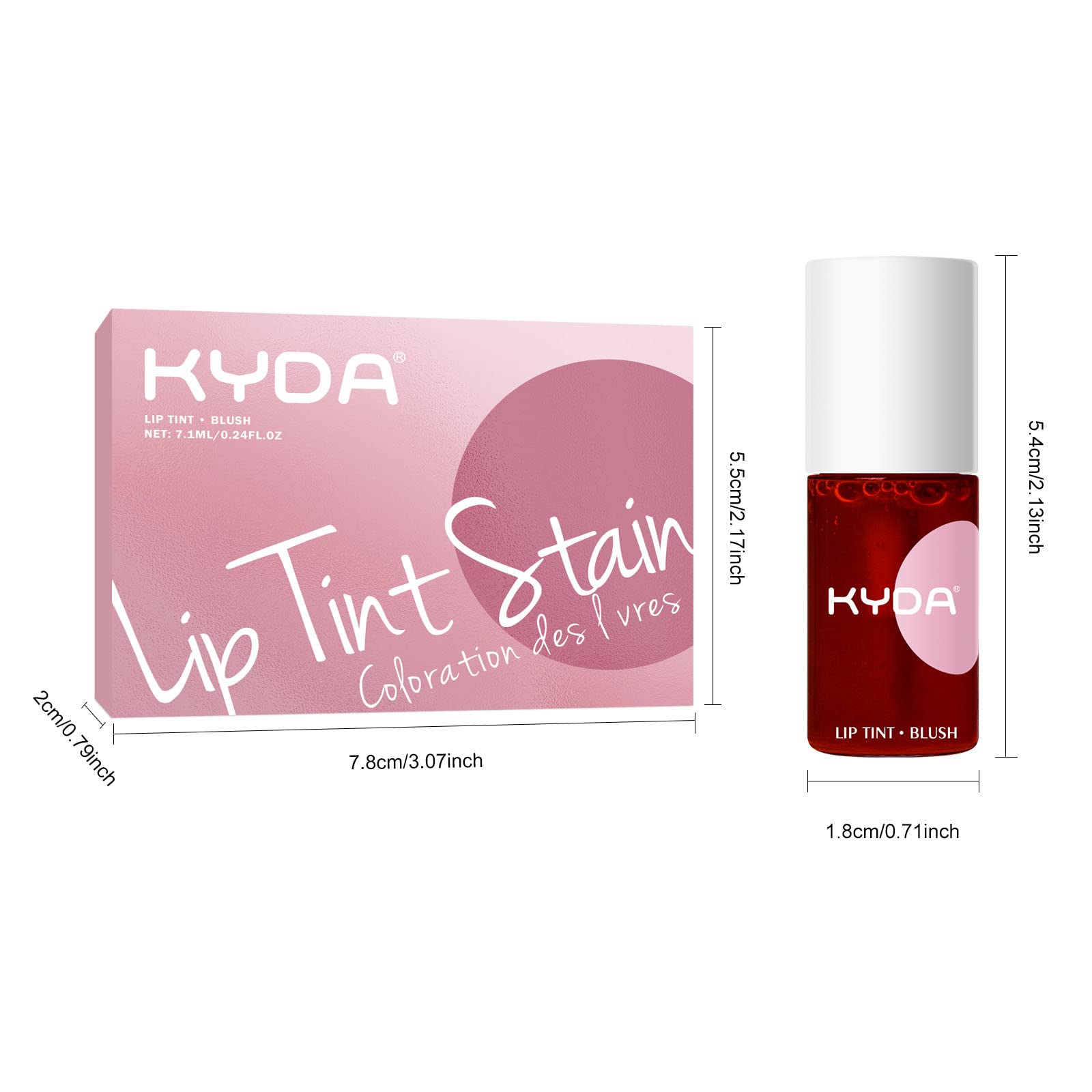 KYDA 4 Colors Lip Tint Stain Kit, Water Gel Lip Tint, Natural Matte Finish, Moisturizing Waterproof Lipstick, Lasting Lips Tattoo Makeup, by Ownest Beauty