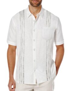 coofandy men linen beach shirt casual button down dress shirt summer hawaiian shirts white