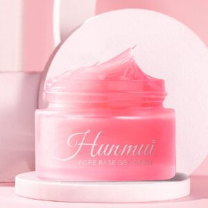 2PCS Hunmui Face Primer Pore Base Gel Cream Cover Pores Water Embellish Skin Silky Finish Primer, Remove Oils Isolating Pore Light Weight Primer Natural Make Up To Flawless Face Firming Moisturizers