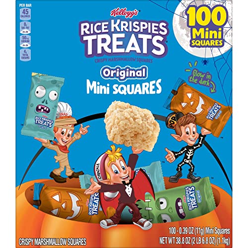 gse Kellogg's Rice Krispies Treats Halloween Mini Squares (100 ct.) (1 pack)