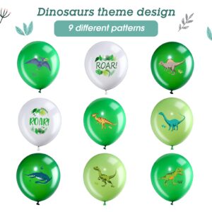 Zomiboo 36 Pcs Dino Balloons Dinosaur Latex Balloons for Birthday Children Party 12 Inch Green Dinosaur Balloons Jurassic Jungle Themed Decoration for Kids Boys Birthday Party Baby Shower Supplies