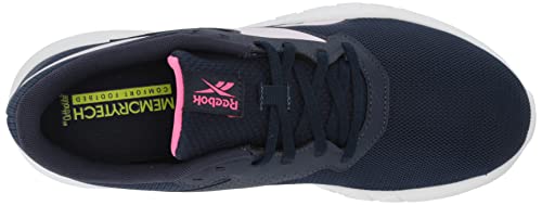 Reebok Women's Flexagon Energy 3.0 Cross Trainer, Vector Navy/Quartz Glow/Atomic Pink, 7.5