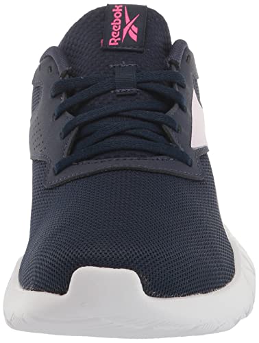 Reebok Women's Flexagon Energy 3.0 Cross Trainer, Vector Navy/Quartz Glow/Atomic Pink, 7.5