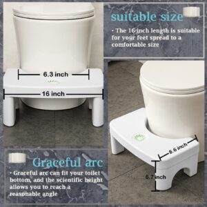 Poop Stool Adult, Toilet Stool, Sturdy Toilet Step Stool, Bathroom Squat Stool,7-inch Height, Compact Squatting Stool Save Space with Fragrance Position, Easy to Wash