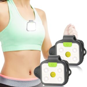 eguku running light, 2pack clip on running lights for runners at night 4 light modes usb rechargeable led lights wearable small lightweight jogging lights for outdoor running jogger patent pending