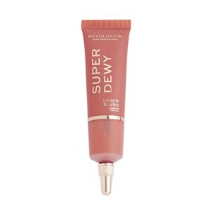 Makeup Revolution Superdewy Liquid Blush, Lightweight Buildable & Blendable Blusher for Cheeks, Ultra Pigmented, Vegan & Cruelty Free, Flushing For You, 0.5fl.oz