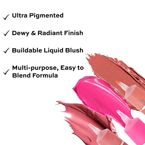 Makeup Revolution Superdewy Liquid Blush, Lightweight Buildable & Blendable Blusher for Cheeks, Ultra Pigmented, Vegan & Cruelty Free, Flushing For You, 0.5fl.oz