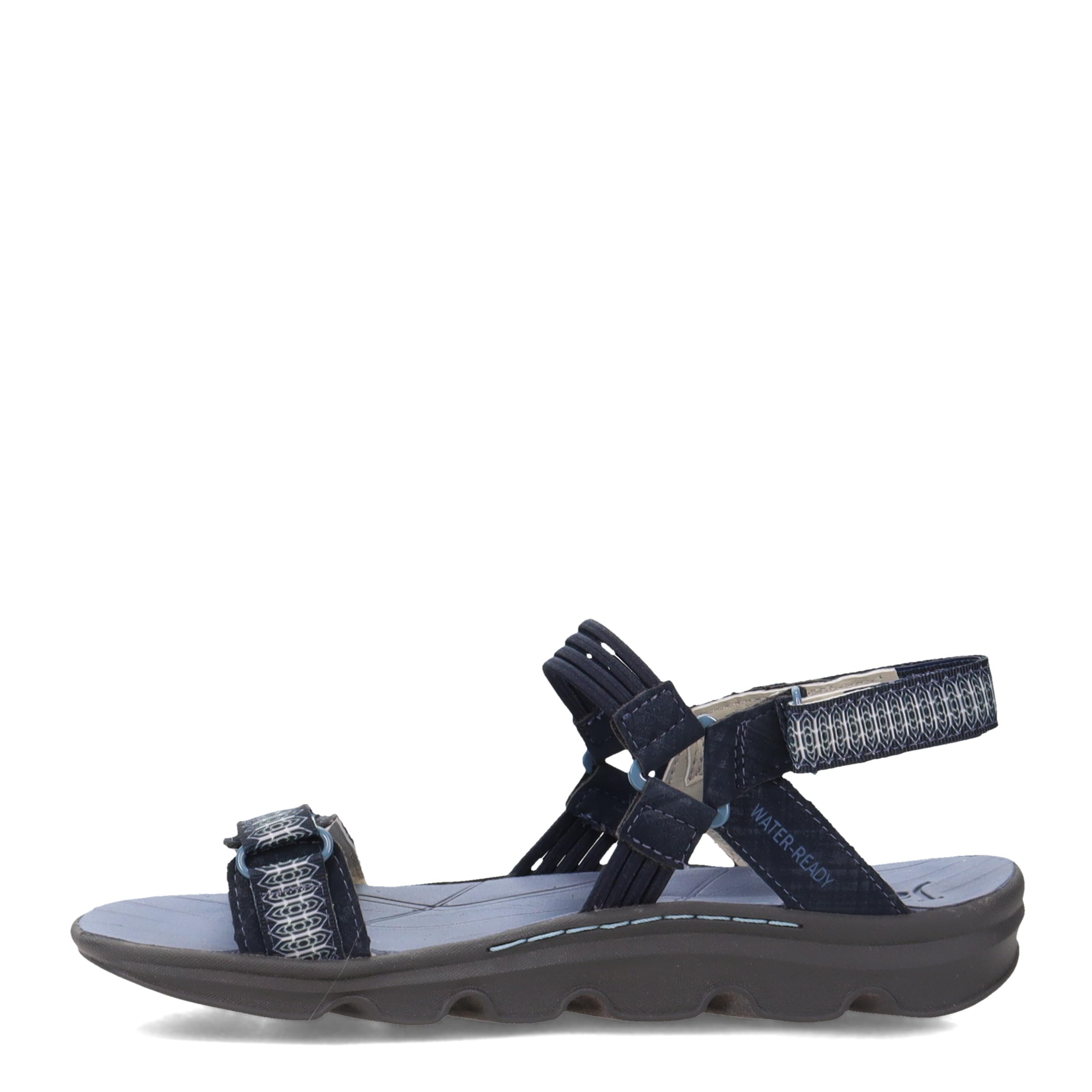 Jambu Women's Seaside Water Ready Sport Sandal, Blue Multi, 8