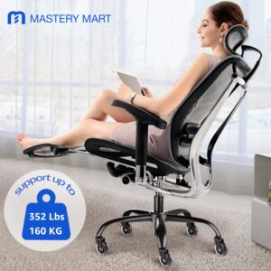 Mastery Mart Office Chair Base Replacement Bundles, Heavy Duty 352LBs, Reinforced to Repair Swivel Gaming Chair Bottom Part with 5 Premium Caster Wheels and Gas Lift Cylinder, 4.7'' Length Extension