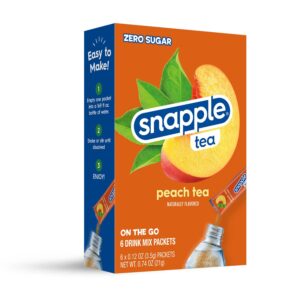 snapple tea – sugar free & delicious, made with natural flavors (peach, 72 sticks)