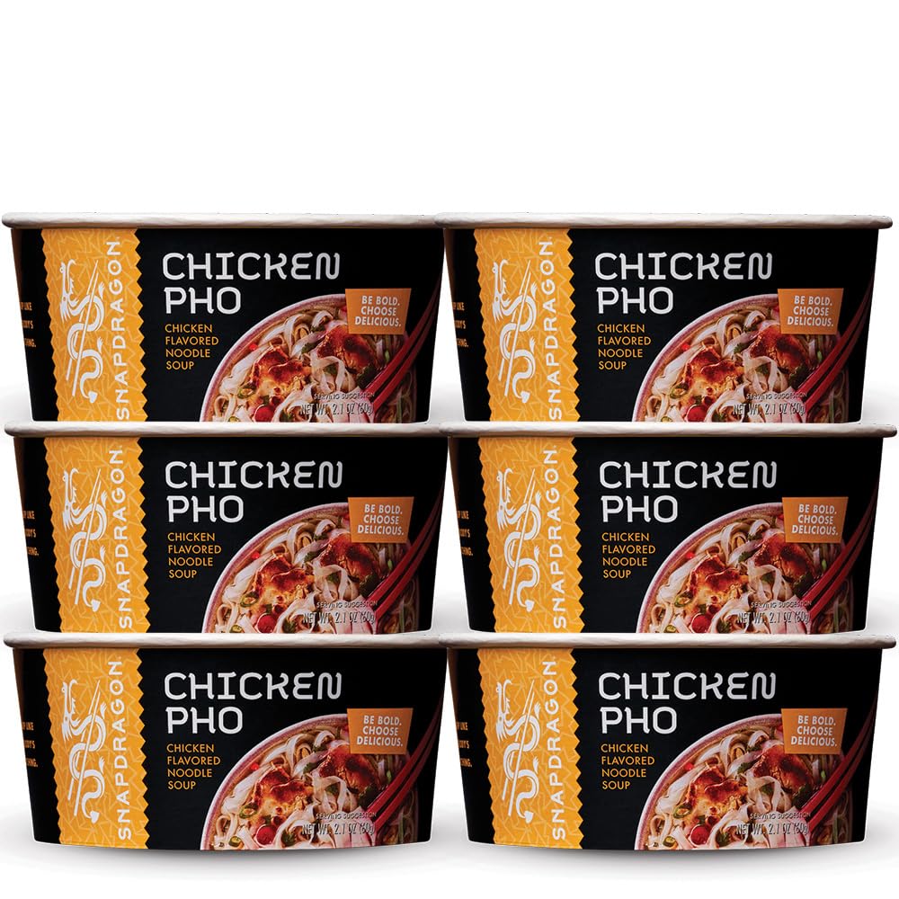 Snapdragon Chicken Pho Instant Noodle Bowls | 2.1 oz (6 Pack)