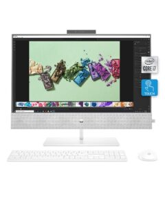 hp pavilion 27-d0080 27" aio touchscreen computer i7-10700t 16gb 1tb ssd 9ed27aa renewed