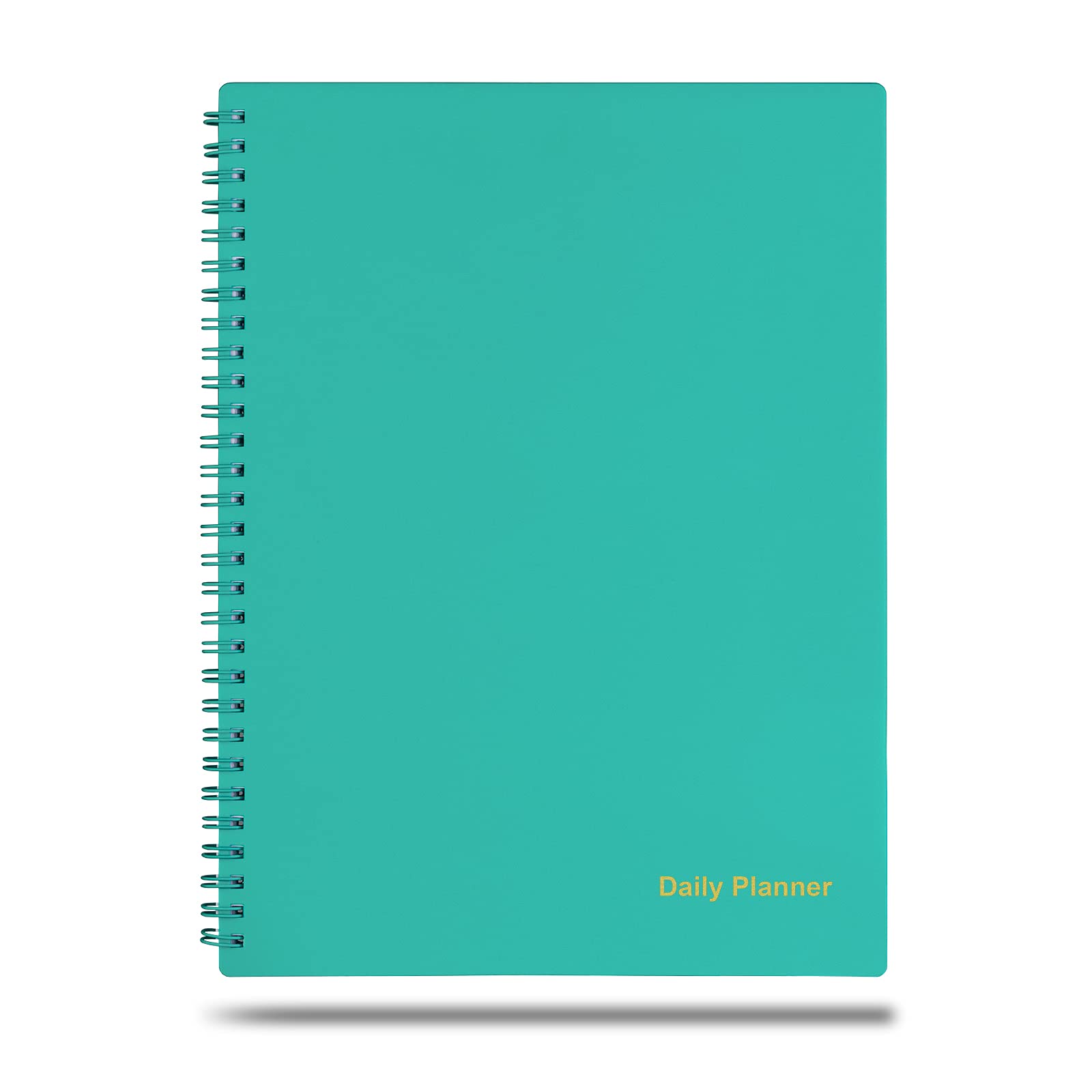 Daily Planner Undated, To Do List Notebook with Hourly Schedule, Time Management Manual and Planner, Personal Organizers, 7.6"x10.2", 48 Sheets/96 Pages, Green