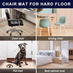 SHAREWIN Office Chair Mat for Hard Wood Floors - 30"x48" Heavy Duty Anti-Slip Hardwood Floor Protector Rug - Easy Clean