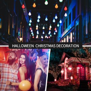 Colored Light Bulbs 9W (60w Equivalent) E26 Base Color Bulb for Halloween Christmas Party Holiday Lighting Blue/Red/Green/Purple/Orange/Pink 6-Pack