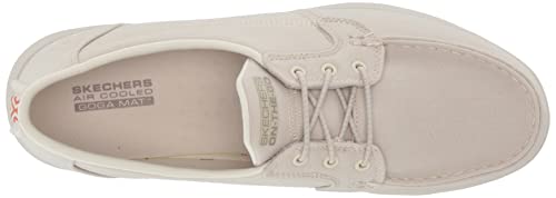 Skechers Women's ON-The-GO 2.0-Bungee Boat Shoe, Natural, 7.5