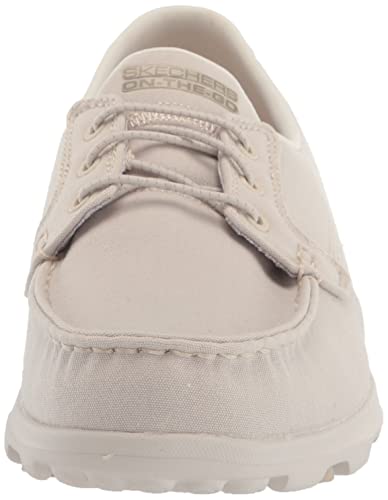 Skechers Women's ON-The-GO 2.0-Bungee Boat Shoe, Natural, 7.5