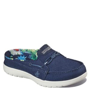 Skechers Women's ON-The-GO Flex-Salt Water Boat Shoe, Navy, 8