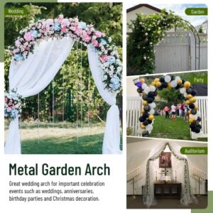 Zhisheng Garden Arbors,7.9Ft Metal Garden Arbors Green Wedding Arch for Climbing Plant Outdoor Wedding Christmas Party Decoration,240CM